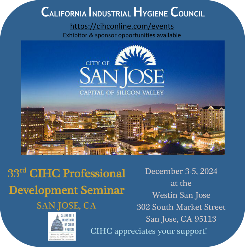CIHC Events - The California Industrial Hygiene Council
